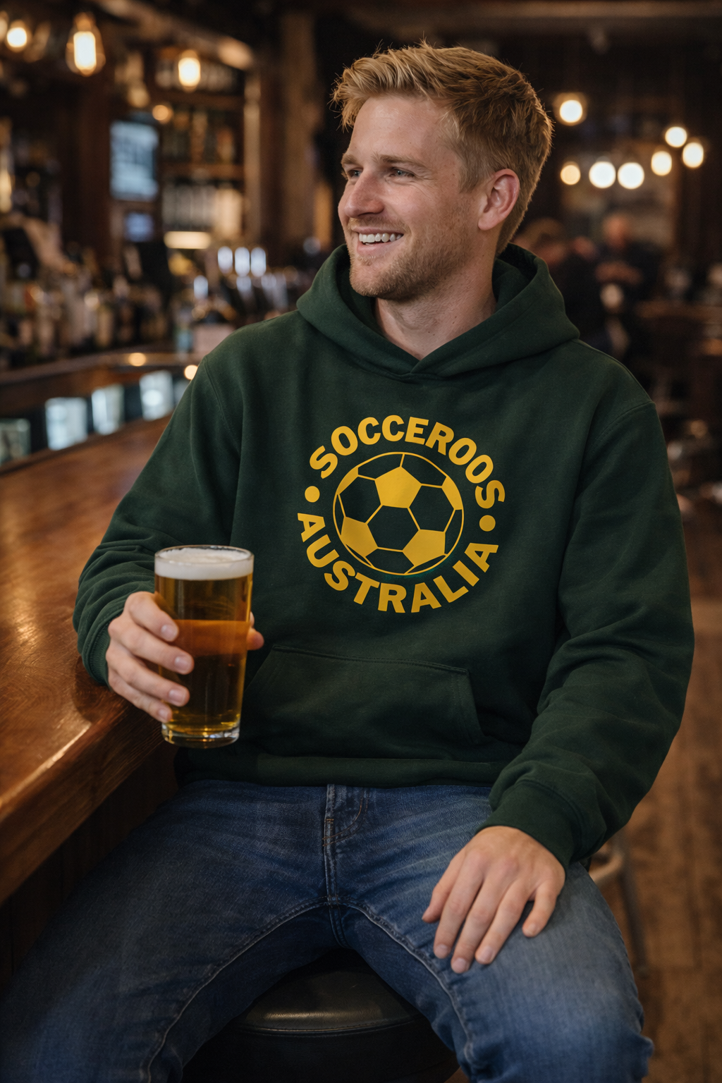 AUSTRALIA SOCCEROOS FOOTBALL PRINTED HOODIE – Everything Football